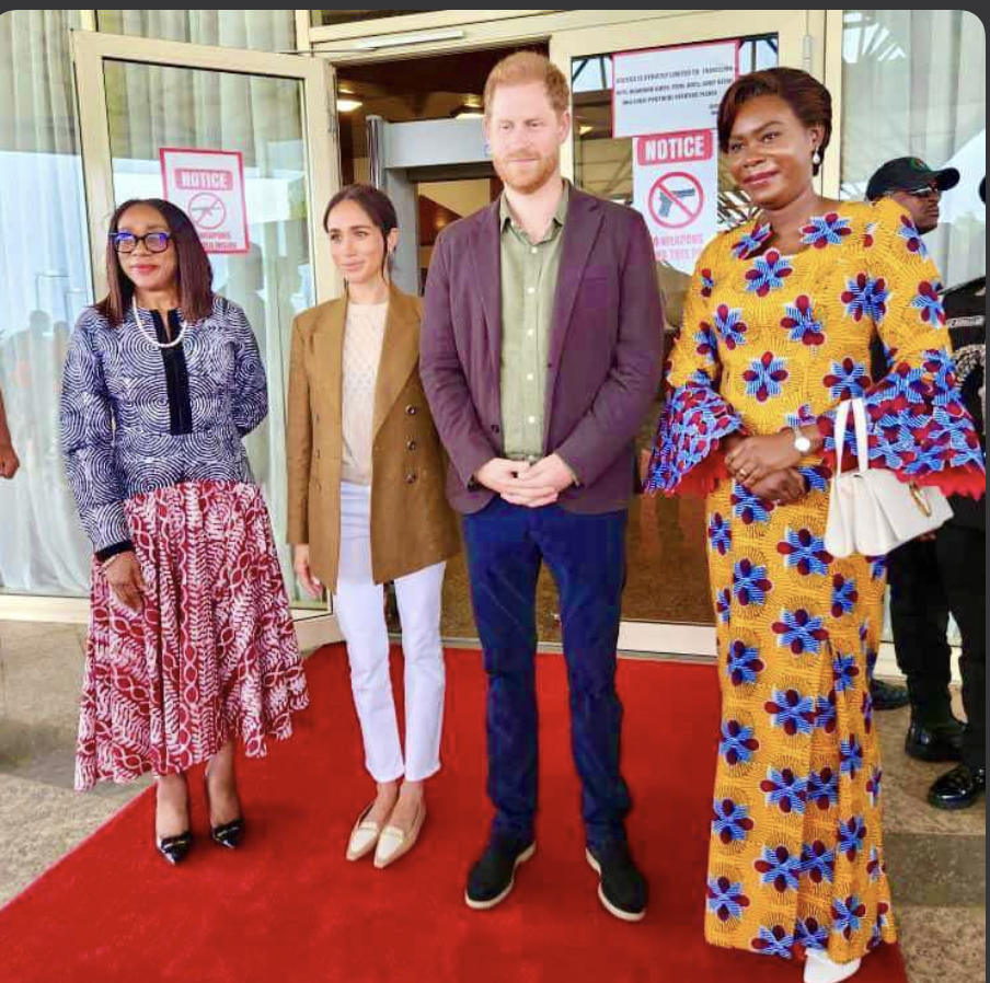 Prince Harry & wife met with Nigeria's Tourism minister Lola Ade-John ...
